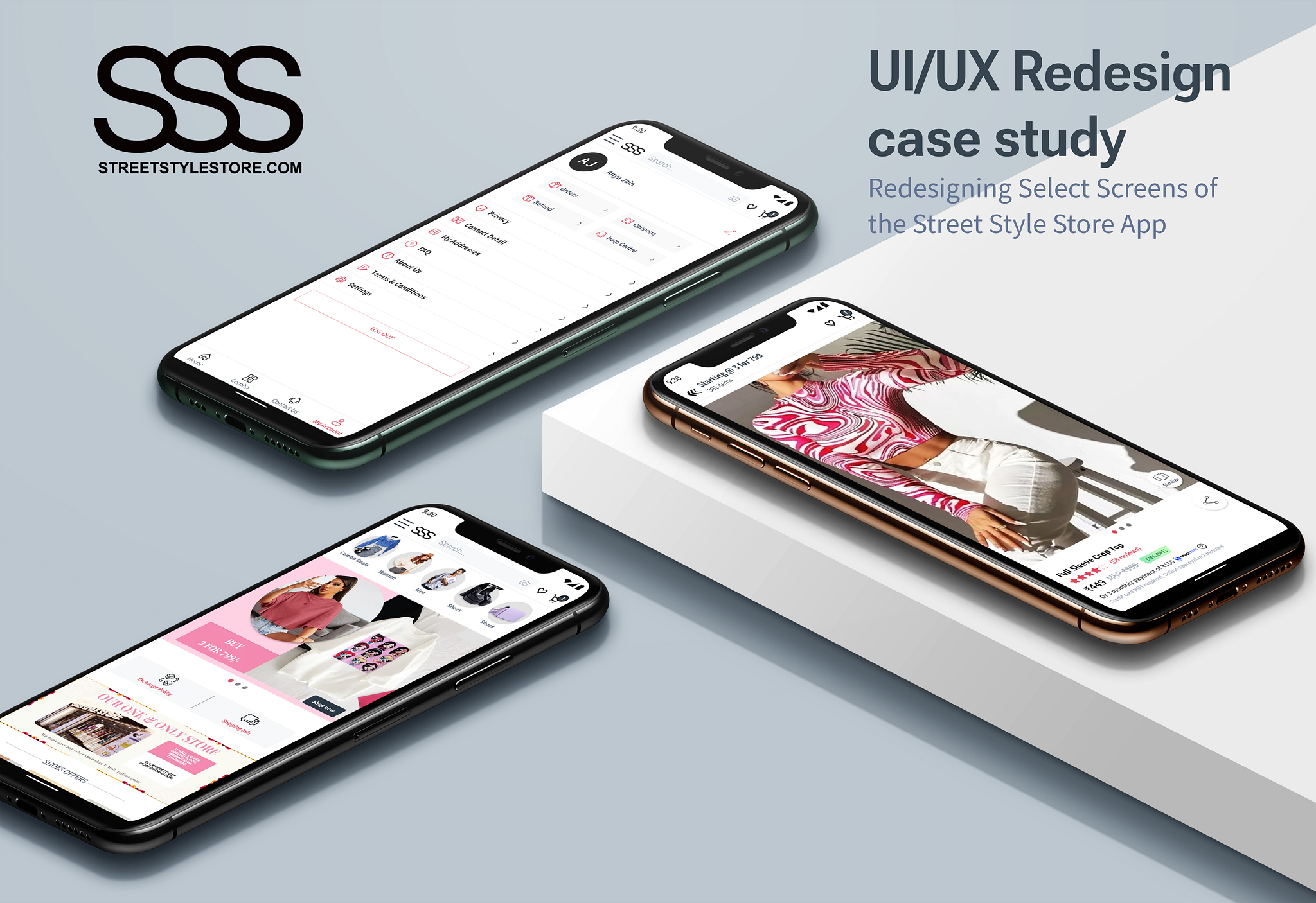 SSS - UI/UX Redesign Case Study - App Design by Riya Singh on Dribbble