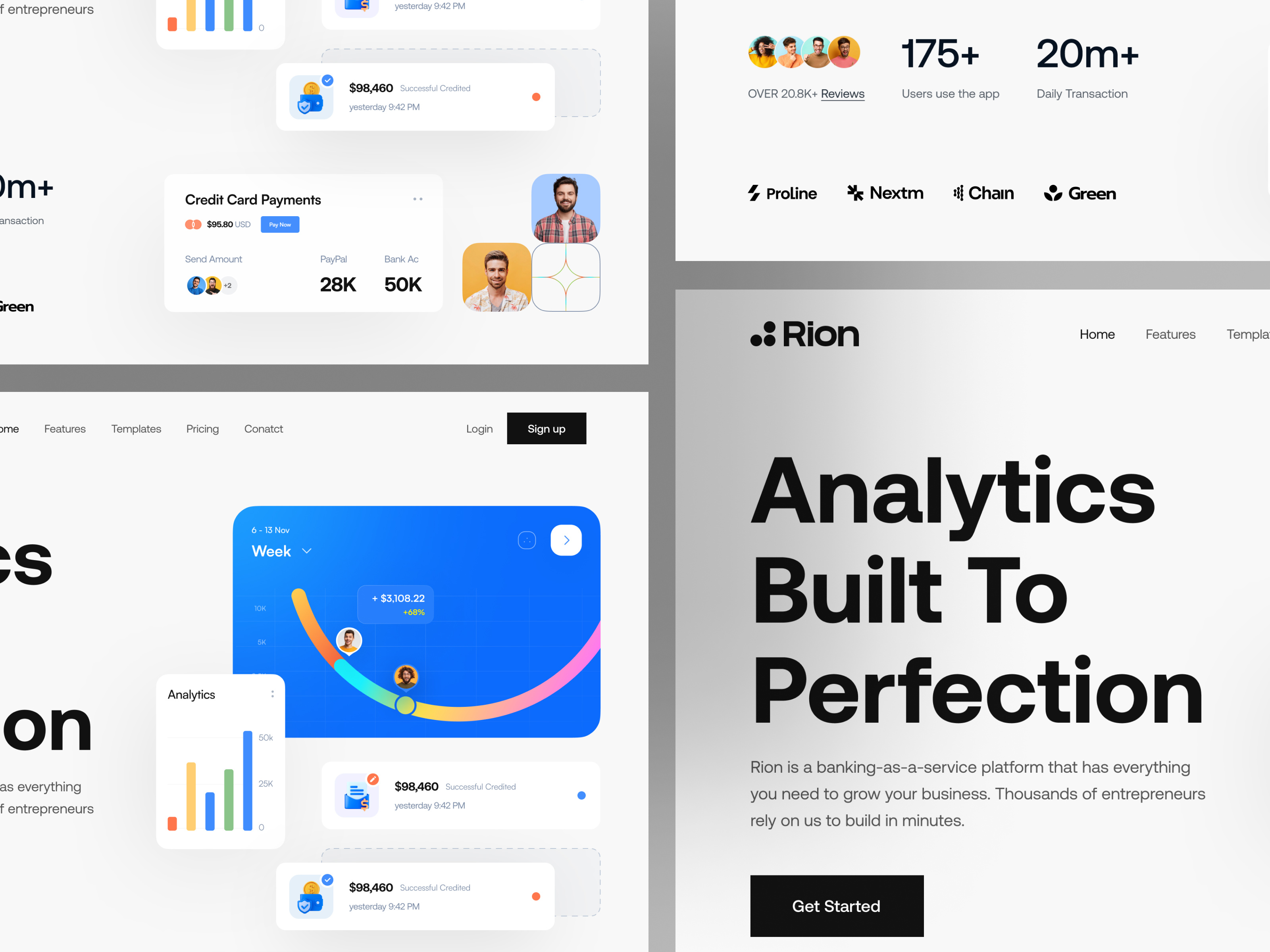 Saas Landing Page : Web Design - Header Exploration by Foysal on Dribbble
