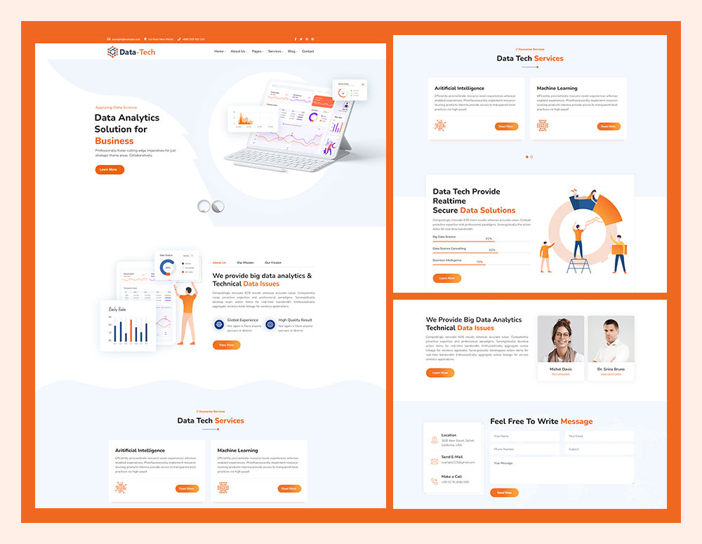 Datatech Data Science And Ai Tech And Iot Wordpress Theme By Al Amin Hossain Asif On Dribbble 5731