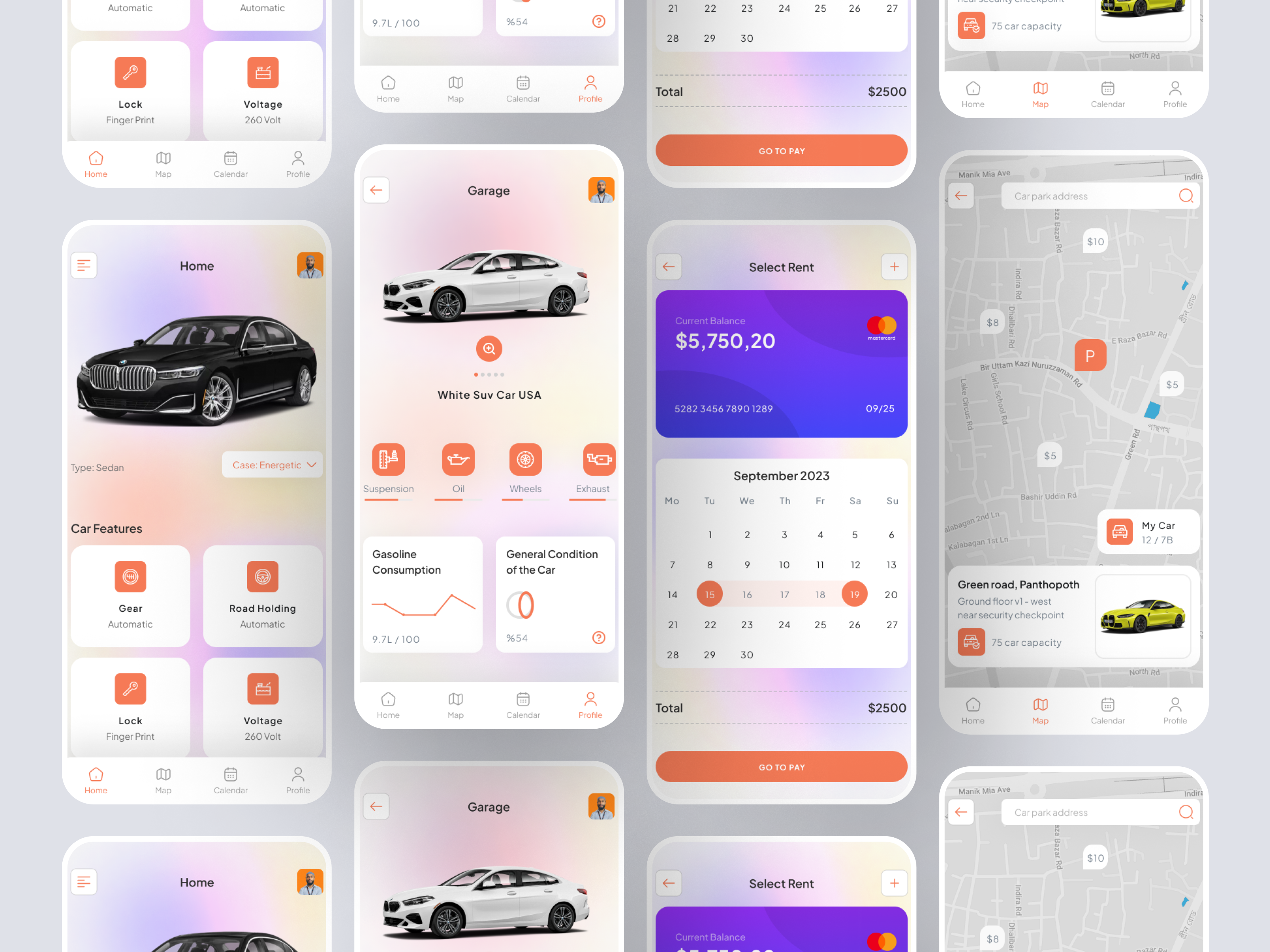 Car Rent Mobile App designs, themes, templates and downloadable graphic ...