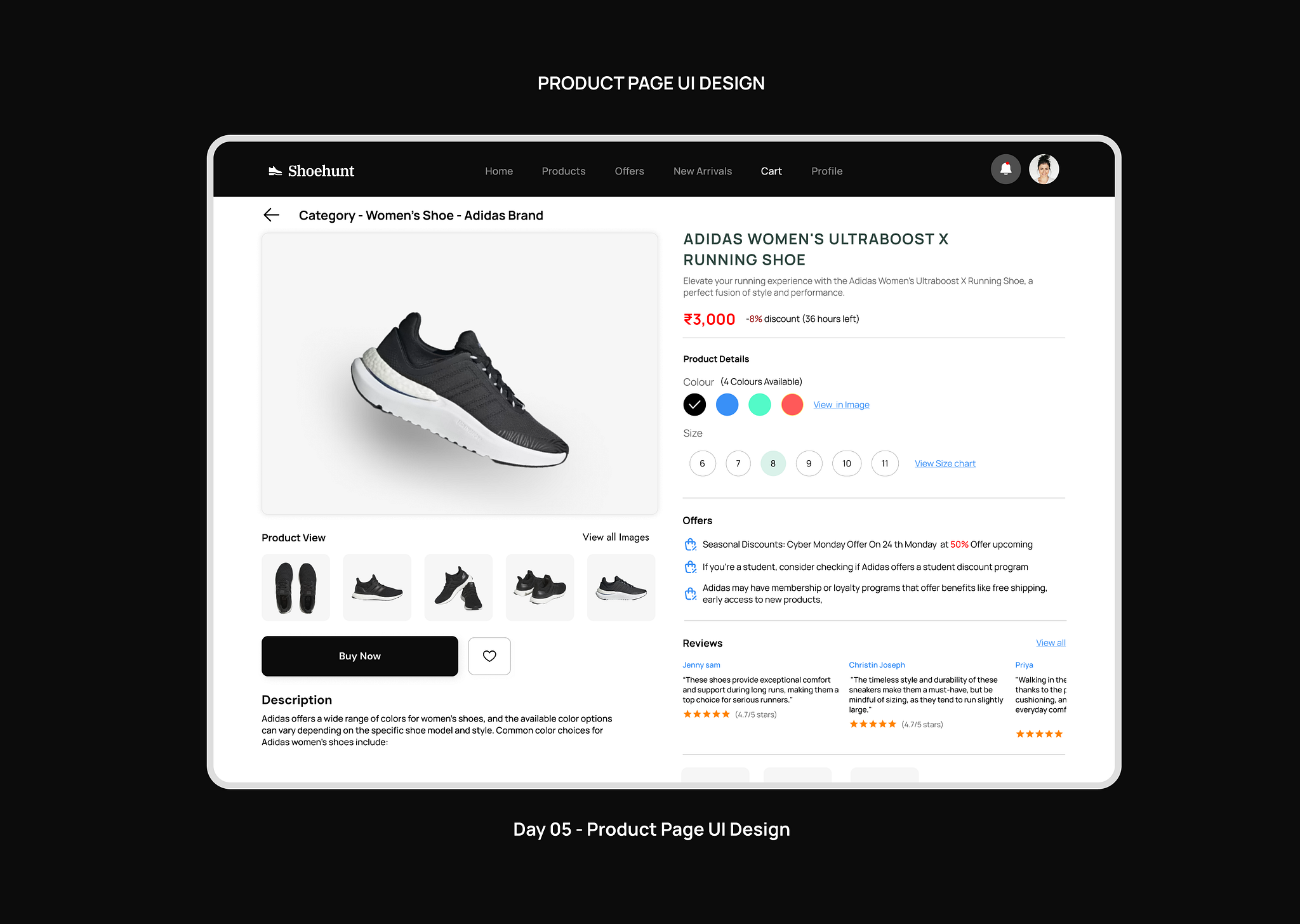 Day 05 - Product Page UI Design by kaveepriyaa on Dribbble