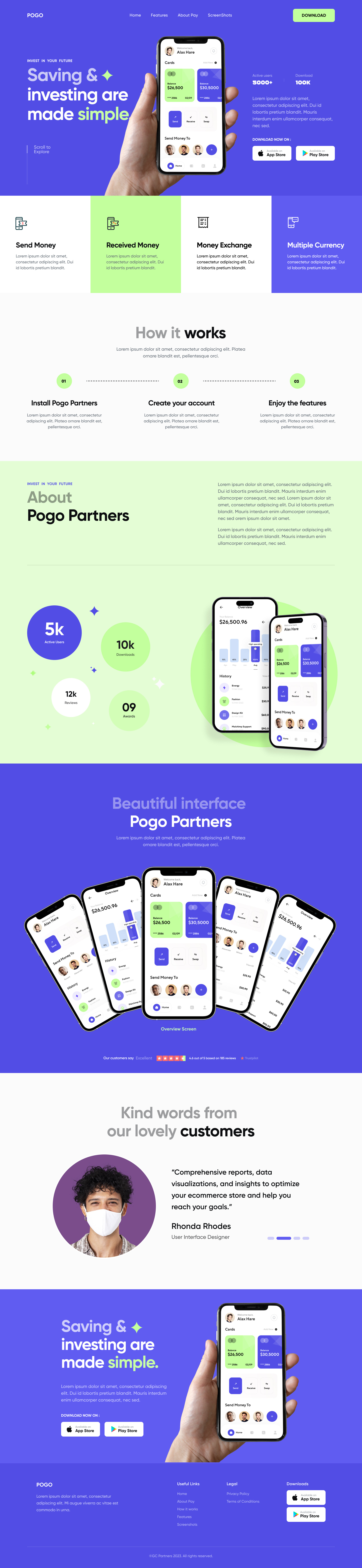 App Landing Page by Bhuiyan on Dribbble