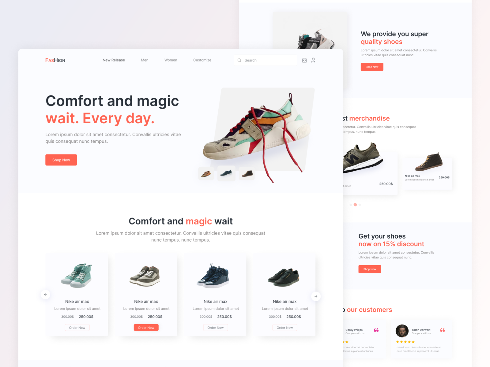shoe shop website by Rahat Hossen on Dribbble