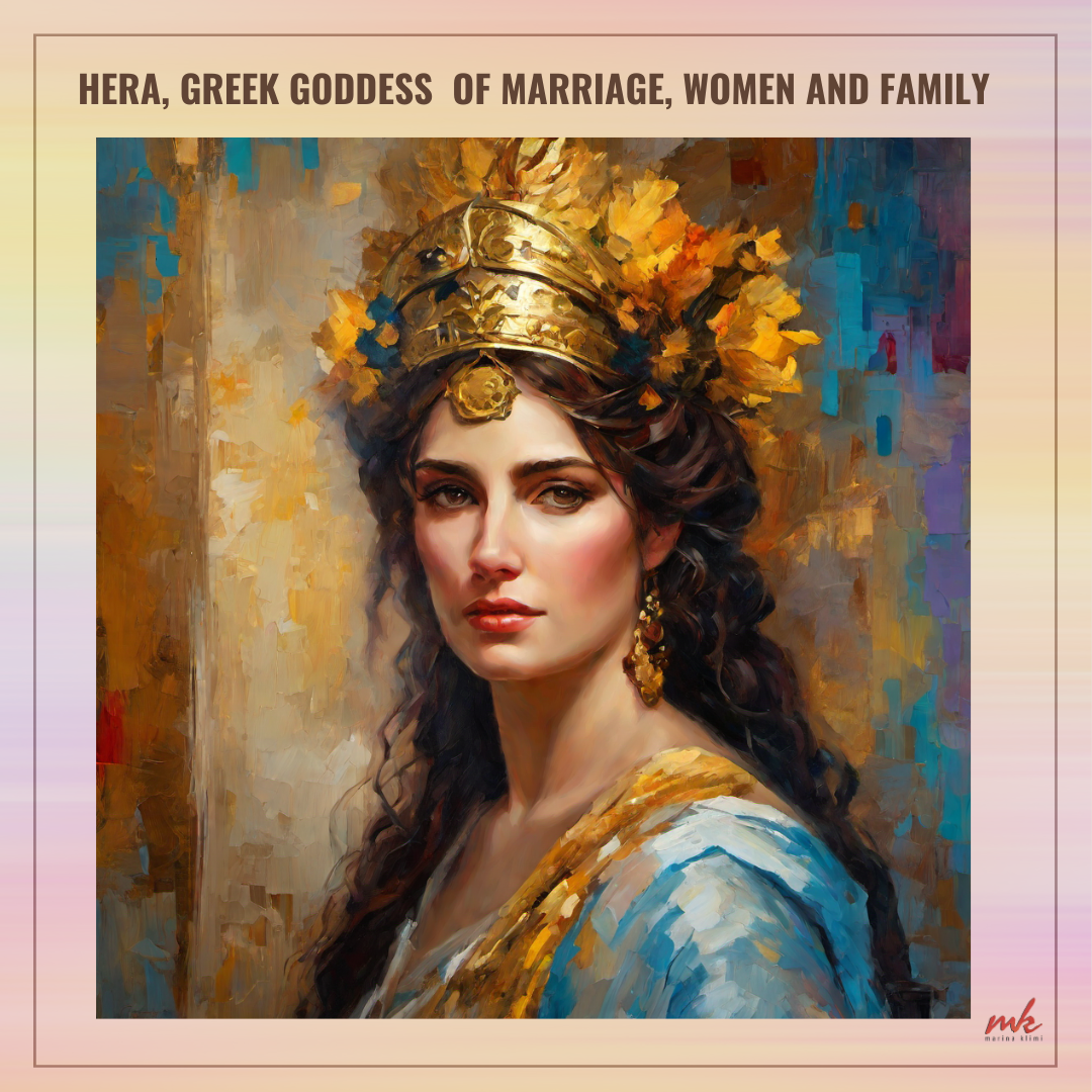Hera, Greek goddess of marriage, women and family. by Marina Klimi on ...