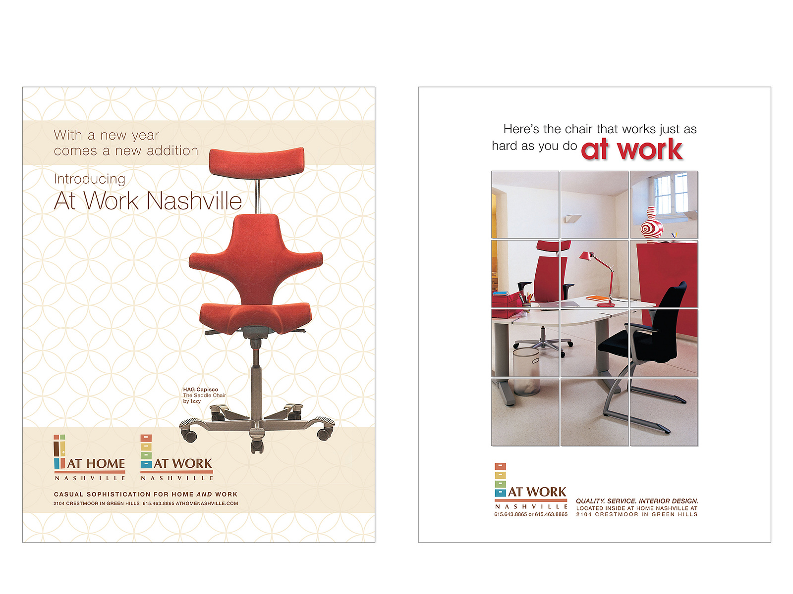 Magazine ads for At Work Nashville by Lauren Young on Dribbble