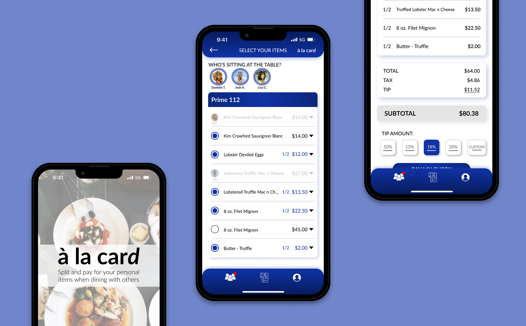 Mobile Restaurant Payment App by Chris Blenman on Dribbble