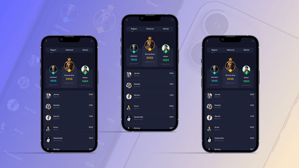 Leaderboard App UI Design in Figma by Mehedi Hasan on Dribbble