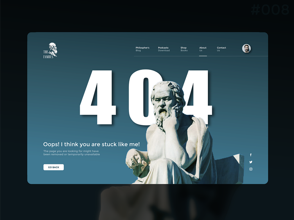 Error Page UI Design by Snap It Studio on Dribbble