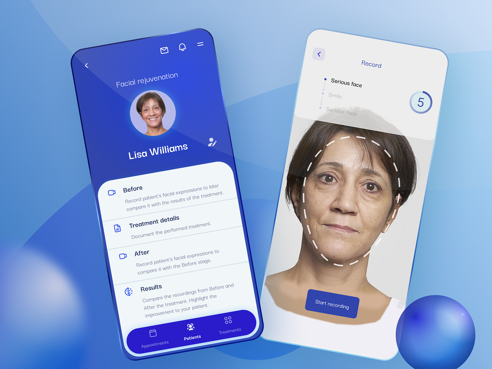 3D simulation app for facial aesthetic by Gosia Niech on Dribbble
