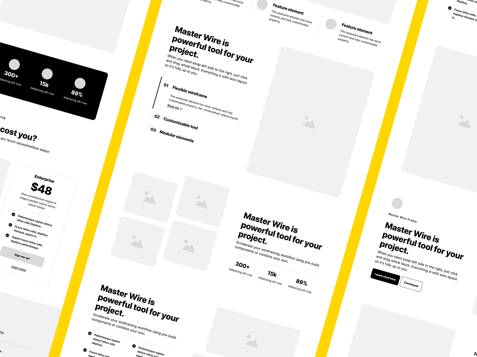 Figma Wireframe Kit by Masteruix on Dribbble