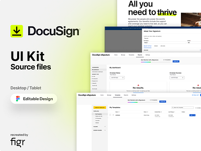 DocuSign Web UI (Redesigned) by Figr Design on Dribbble