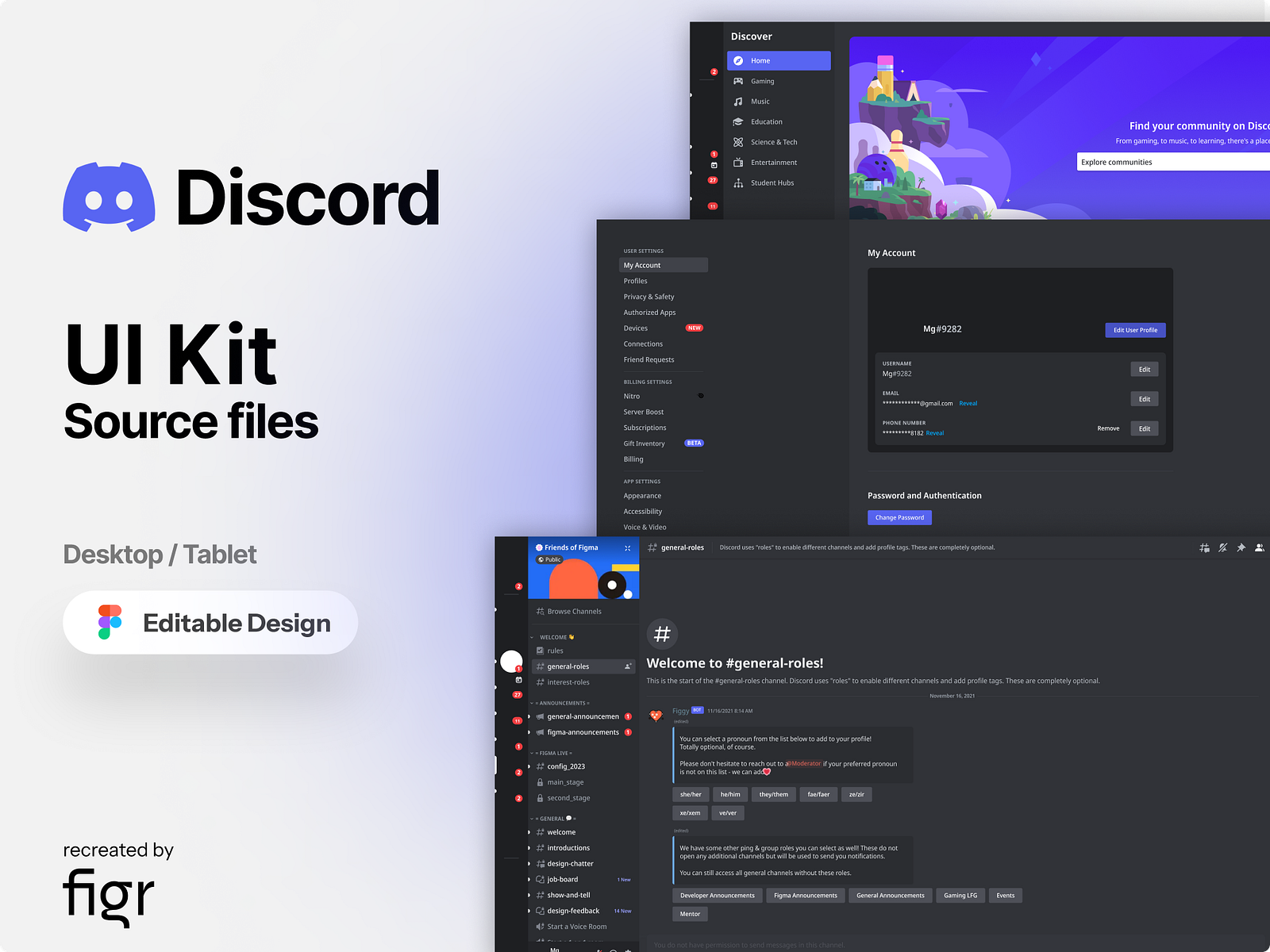 Discord Web UI (Redesigned) by Figr Design on Dribbble