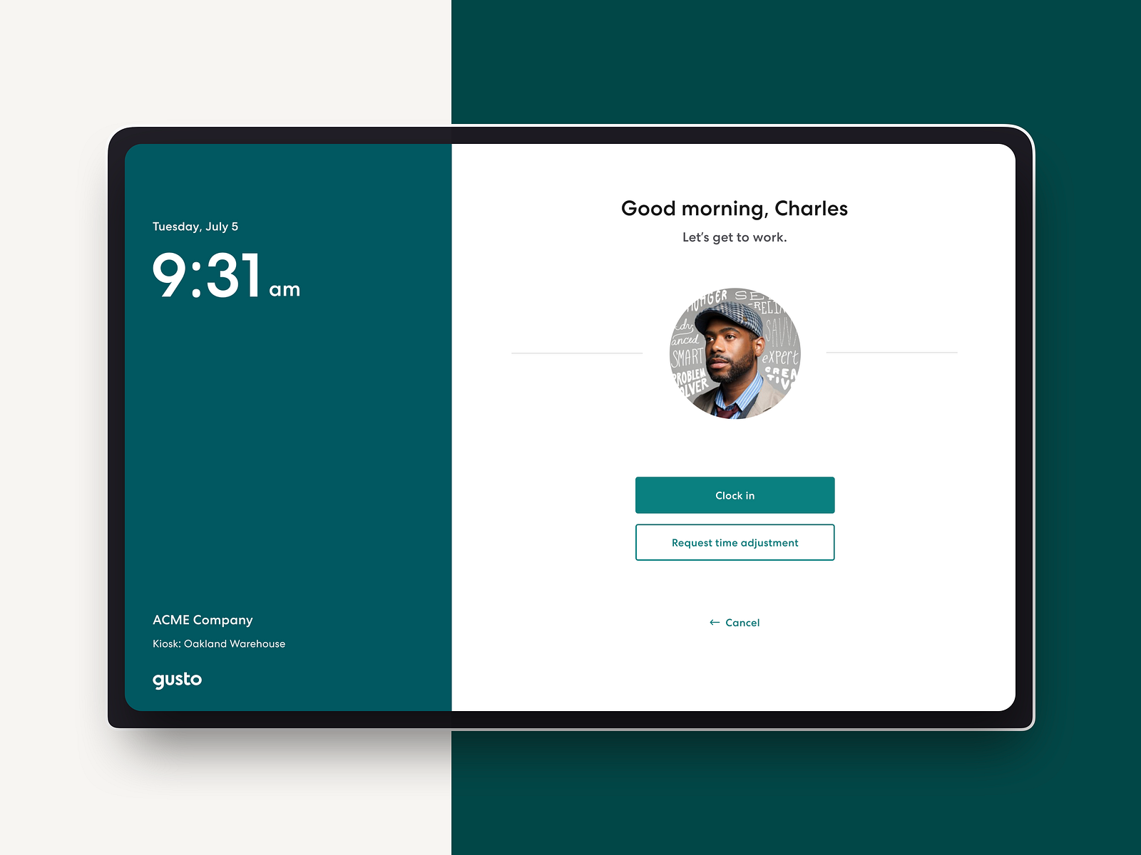 Gusto — Time Kiosk (Tablet) III by Julio Reguero on Dribbble