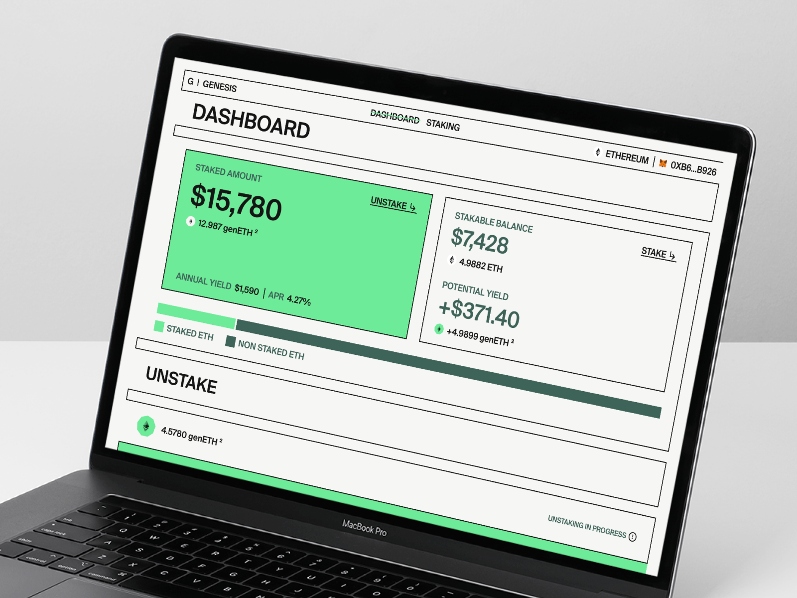 Genesis – Restaking ETH. Crypto. by make it wow on Dribbble