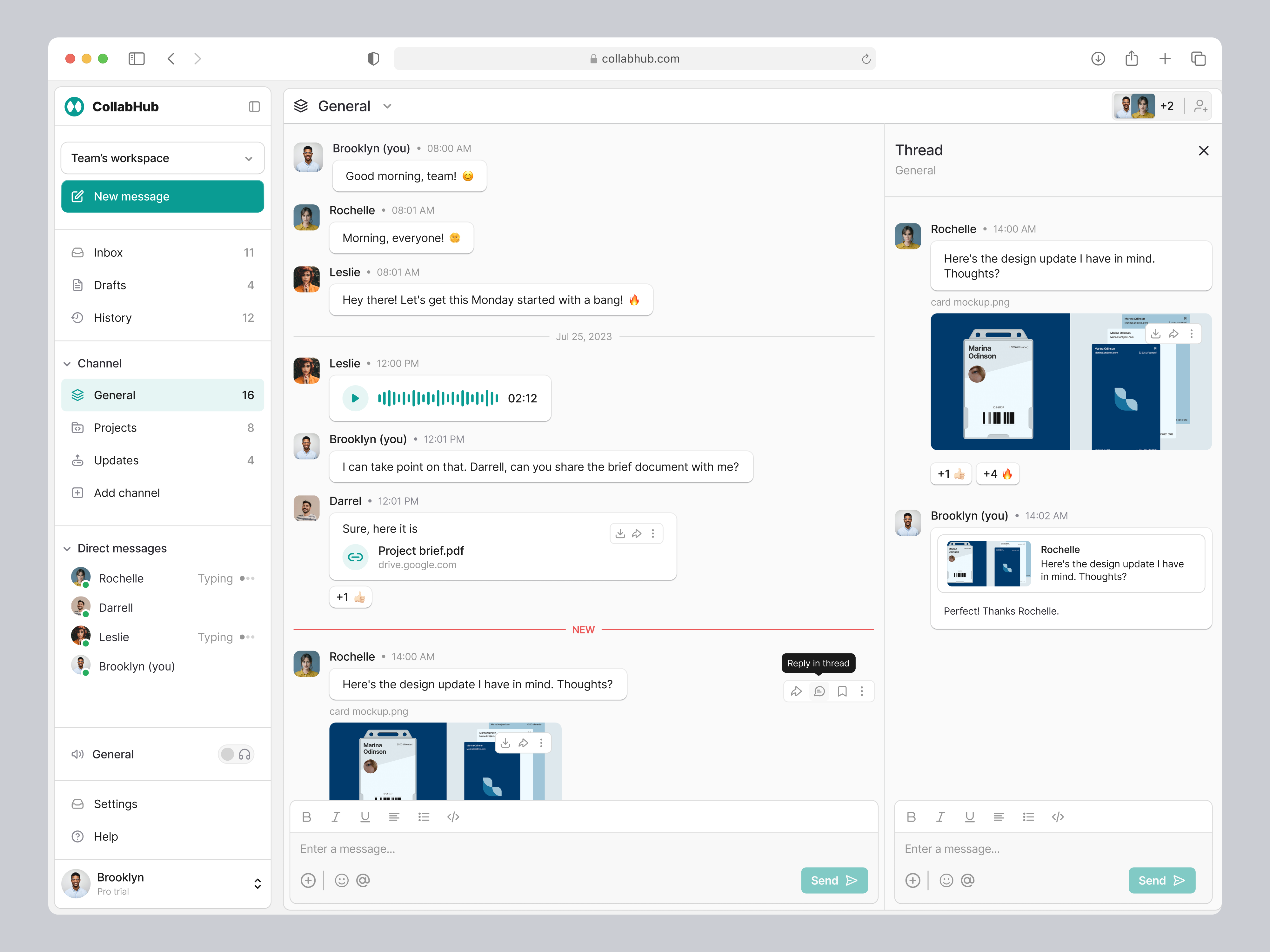 Collaborative Communication Platform Saas Webapp by Keitoto on Dribbble