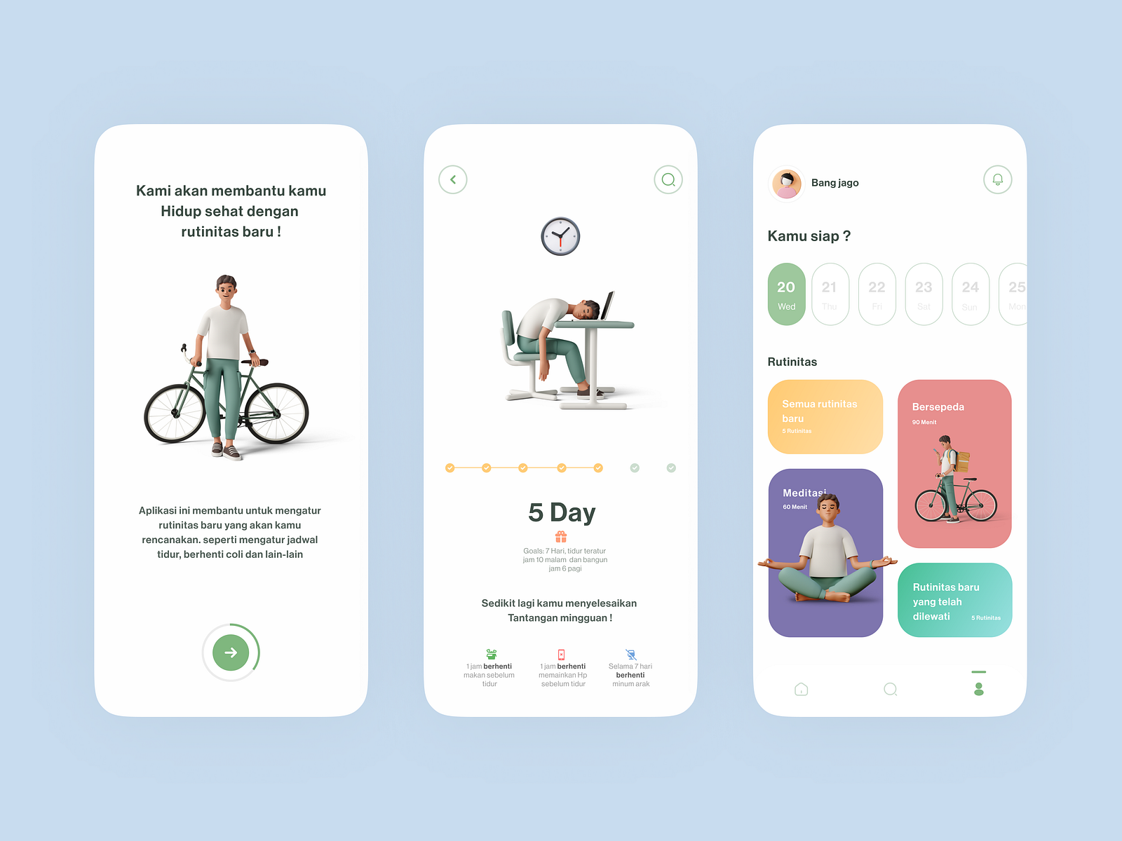 Try Habbit - Mobile App by Wahab Sulhan on Dribbble