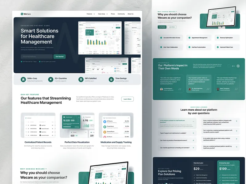 Dashboard Landing Page designs, themes, templates and downloadable ...