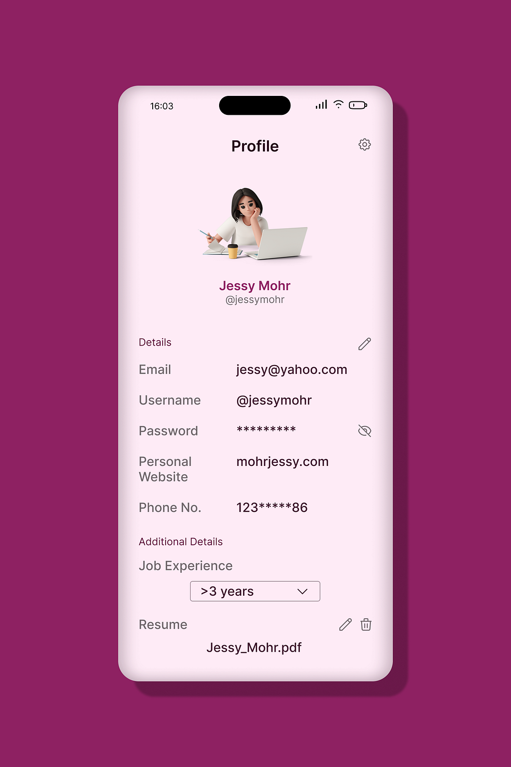 Profile Page UI by Adiba Noor on Dribbble