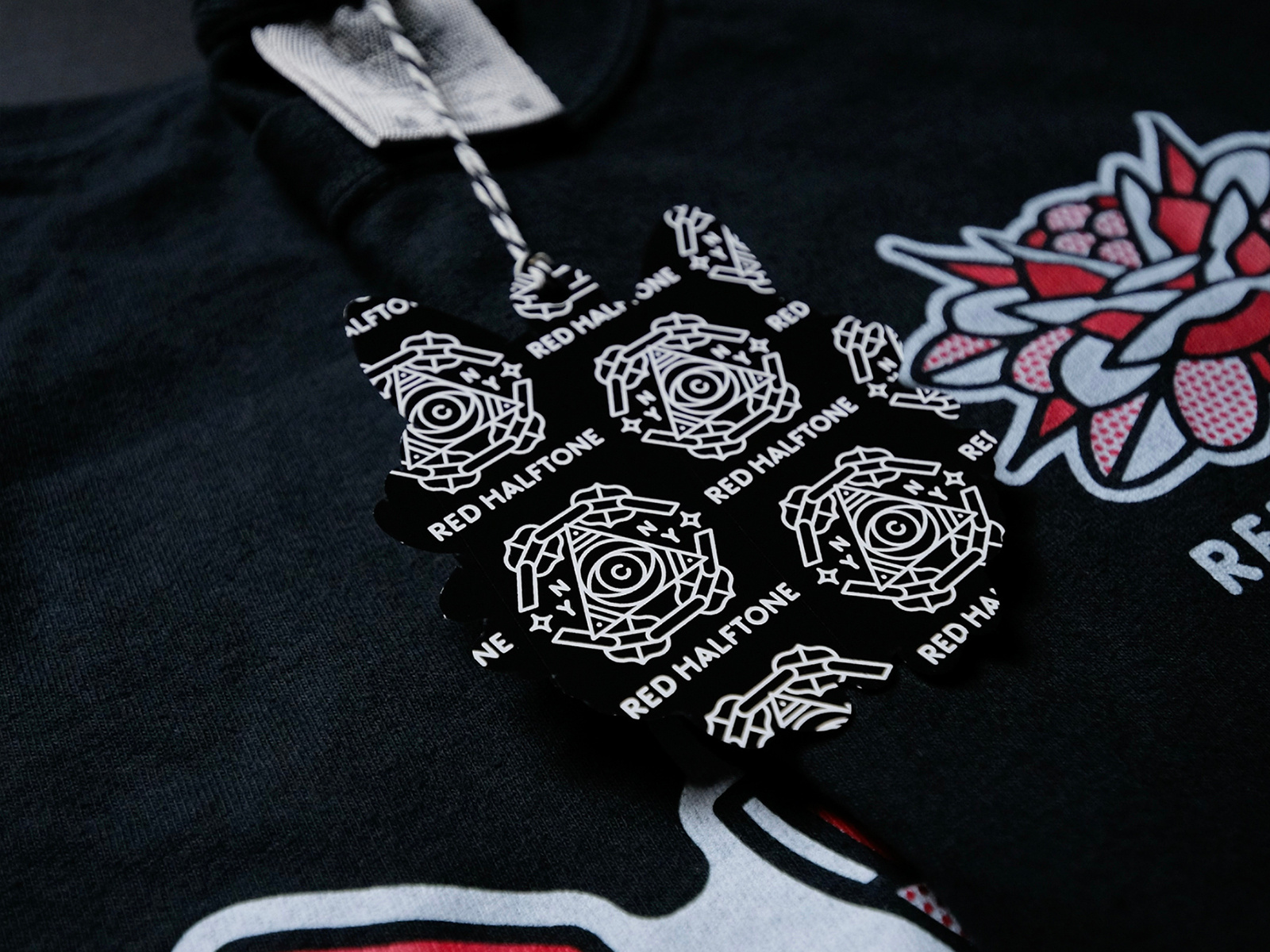 StickerApp x Red Halftone Hang Tag Stickers by Lisa Champ on Dribbble