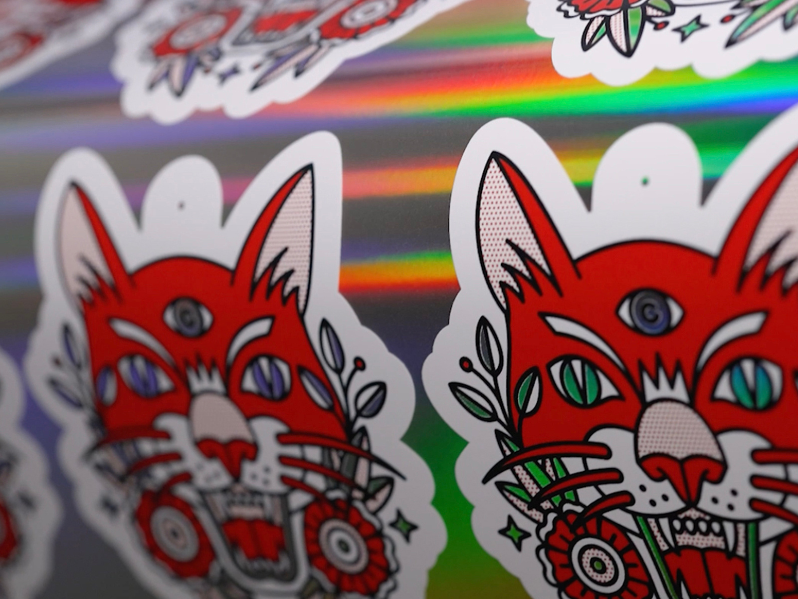 StickerApp x Red Halftone Hang Tag Stickers by Lisa Champ on Dribbble