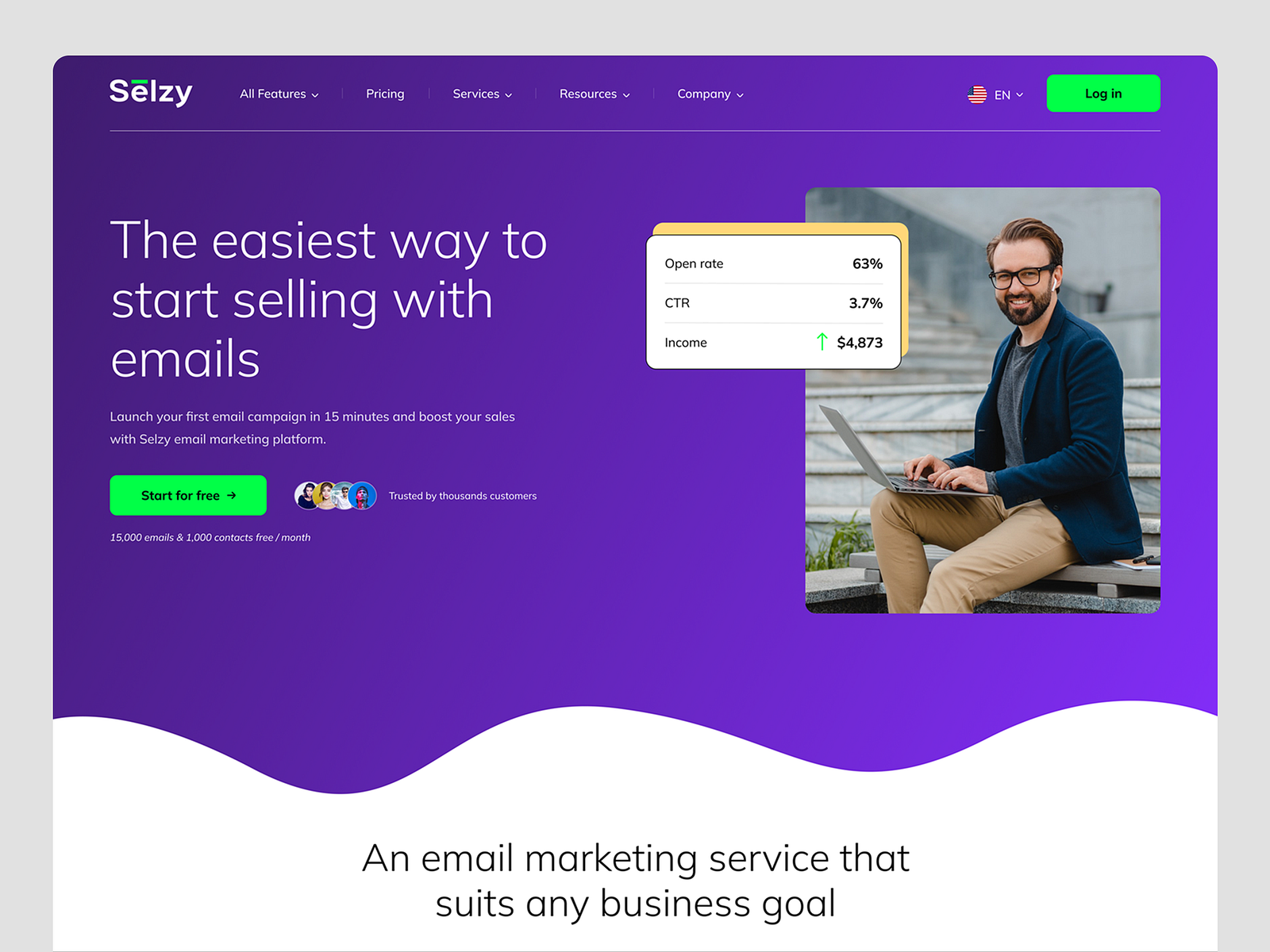 Selzy - Hero Design Concept by Md Rasel Al Mamun 🚀 for CreativeWork007 ...
