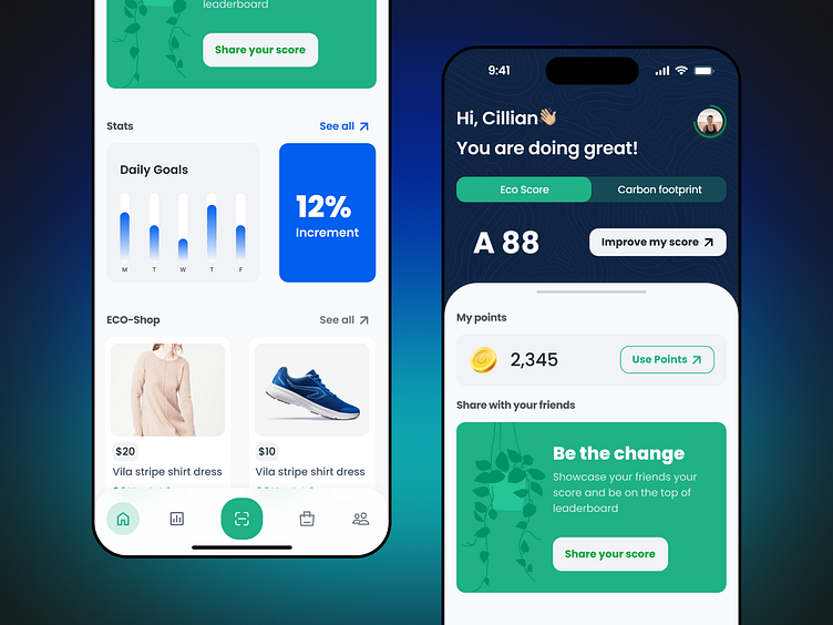 ECO- Score (Carbon Footprint) by Abhijay Rajput on Dribbble