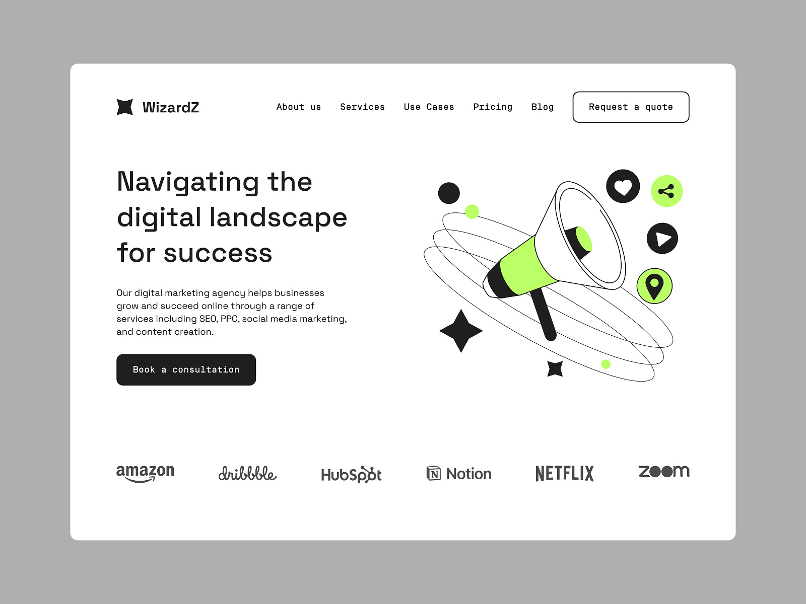 WizardZ - Landing Page Design by Code Theorem on Dribbble