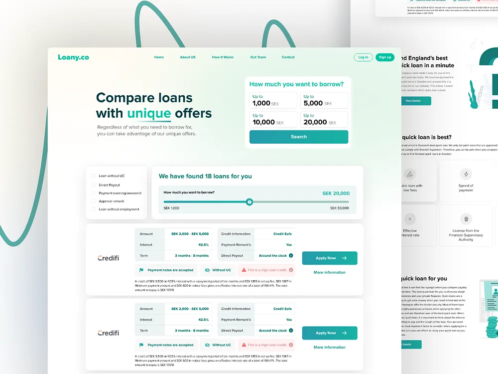 Loan Website designs, themes, templates and downloadable graphic ...
