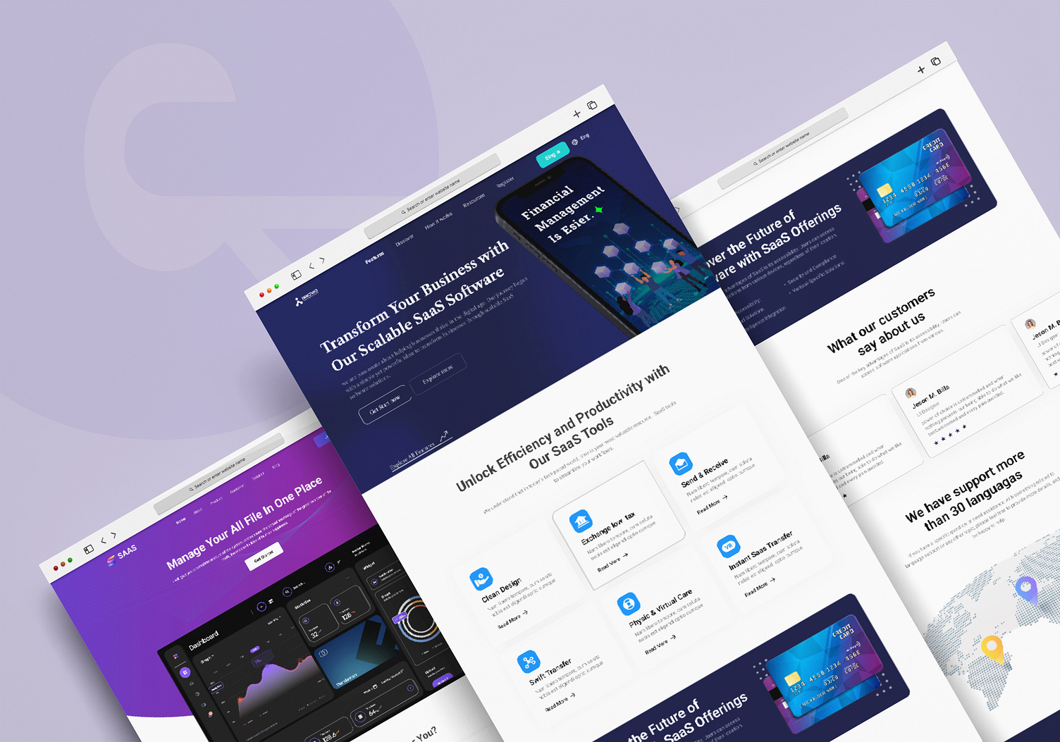 Saas Landing Page by Md. Mehedi Hasan on Dribbble
