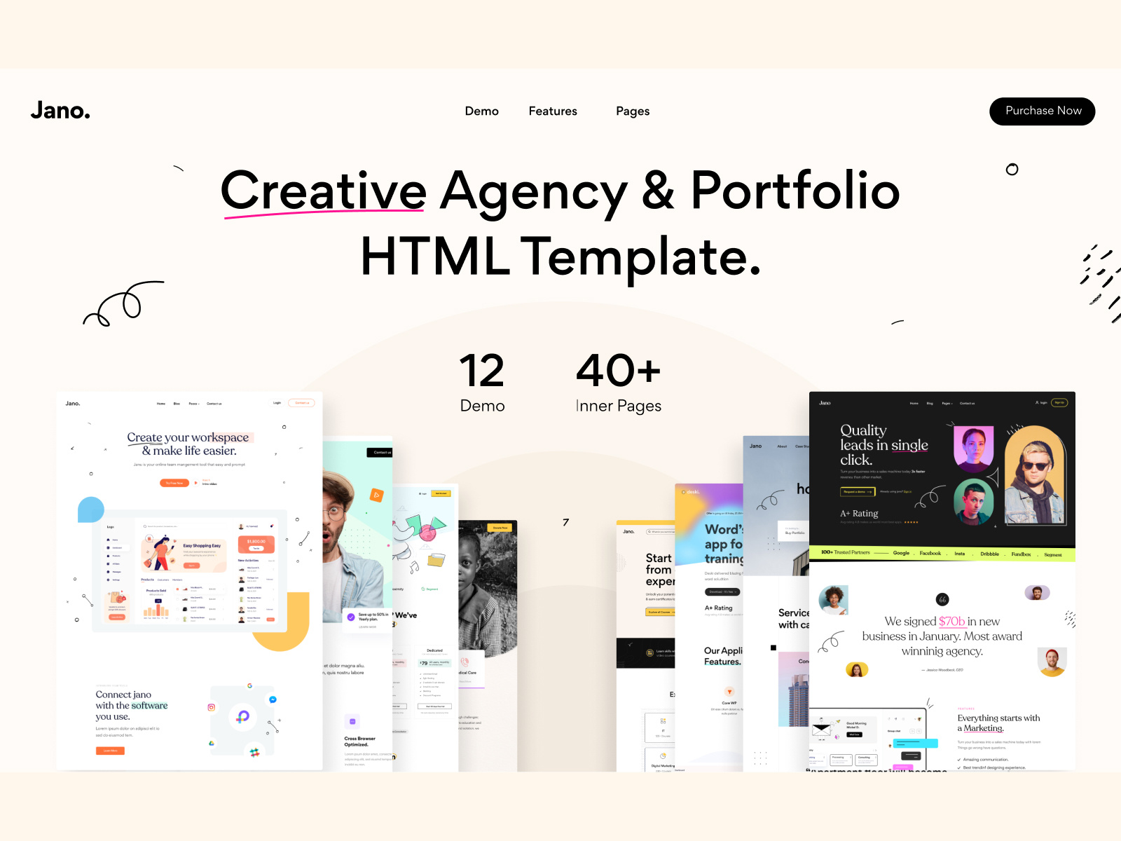 Jano - Multipurpose React NextJs Template by ib-themes on Dribbble
