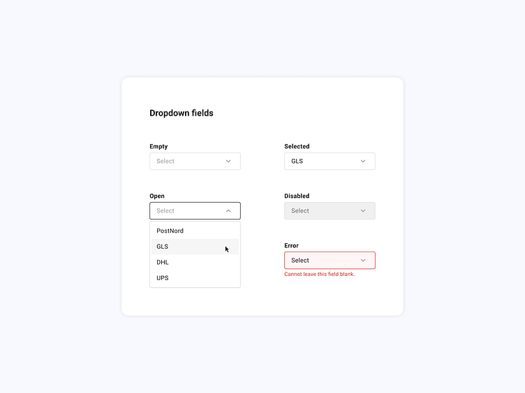 UI elements – simple inputs and dropdowns by Niko V. on Dribbble UI elements – simple inputs and dropdowns by Niko V. on Dribbble