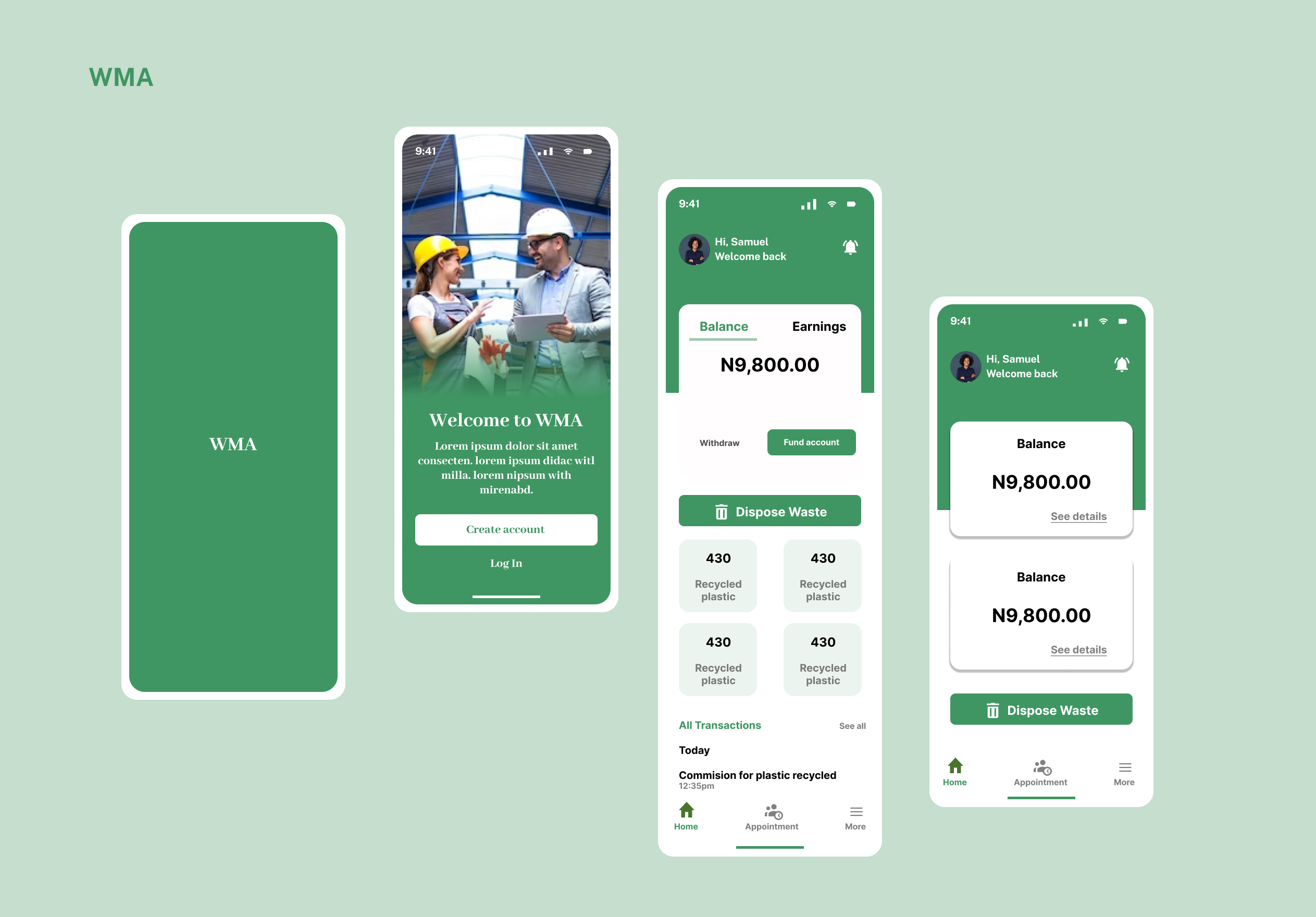 Waste Management Mobile App by Aquila Akinsiku on Dribbble
