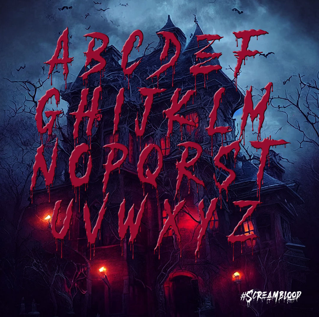 Scream Blood Typeface by glottastudio on Dribbble