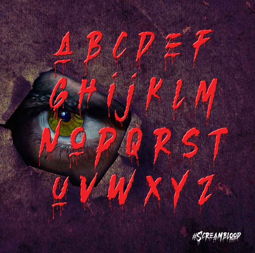 Scream Blood Typeface by glottastudio on Dribbble