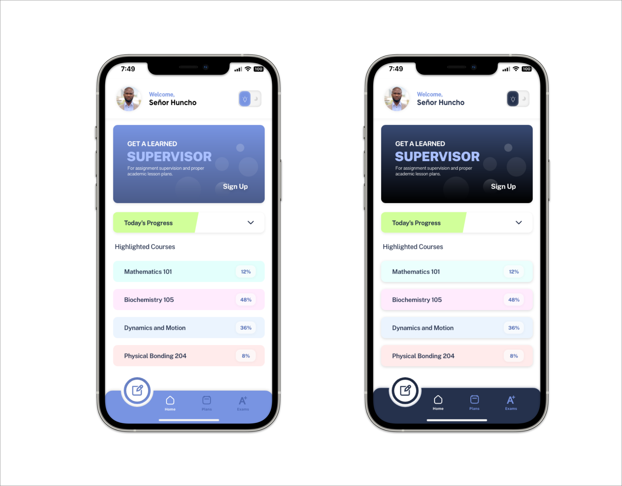 Student companion app UI by Señor Huncho on Dribbble