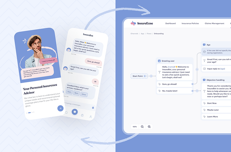 Omnichannel Chat Bot Builder by K&Z Design on Dribbble