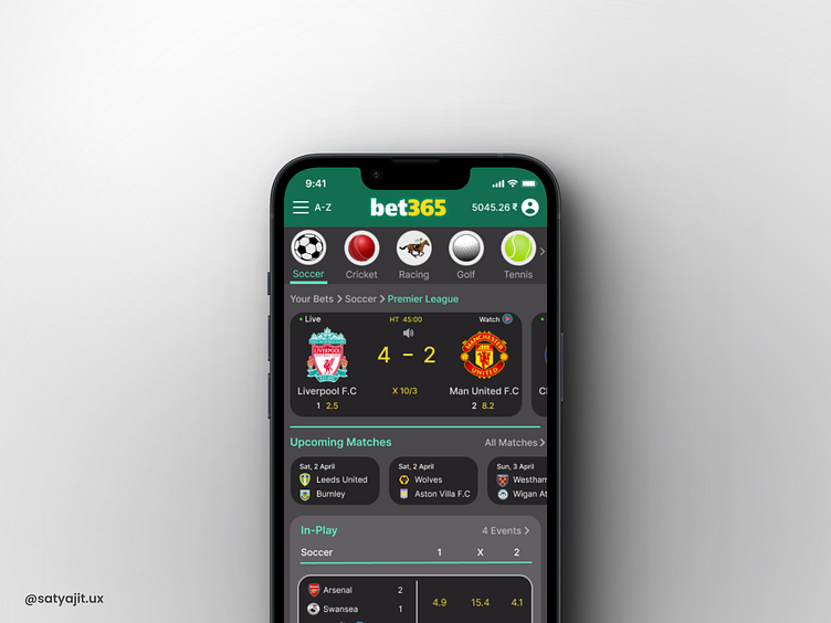 Bet365 Redesigned by Satyajit Mane on Dribbble