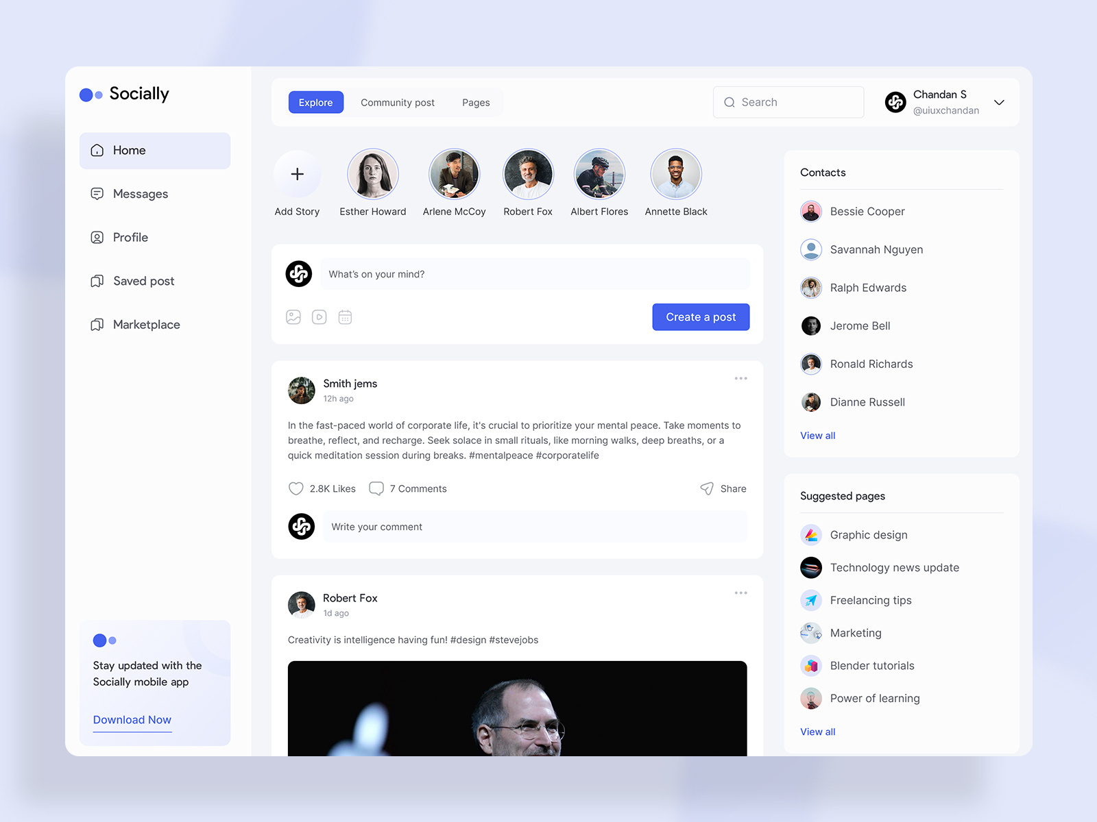 Social Dashboard Design Template - Dashboard Ui Ux Design Figma by UX ...