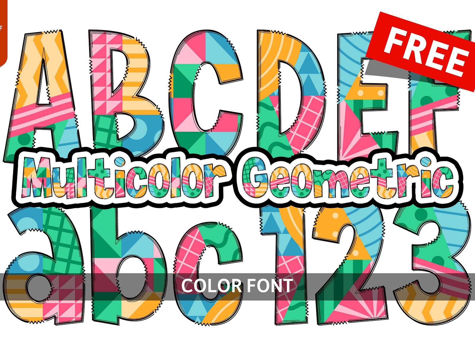 Multicolor Geometric - Free Font by Imagination Switch on Dribbble