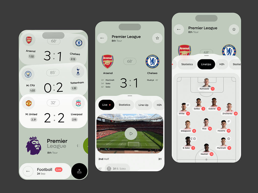 FlashScore – Live Sports Score App by RonDesignLab ⭐️ on Dribbble