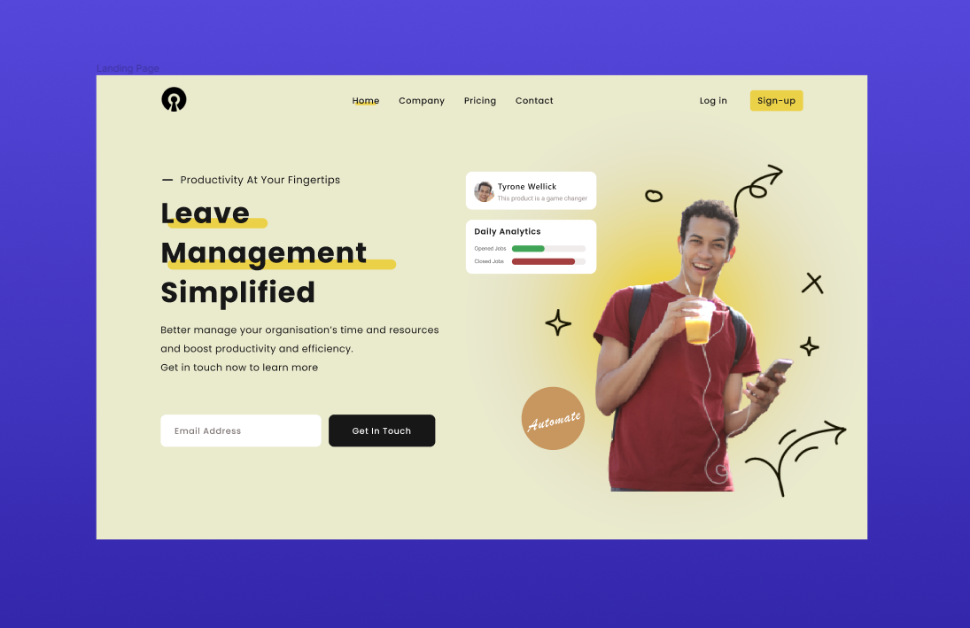 HR Leave Management System | Website Design by Chen Lin on Dribbble