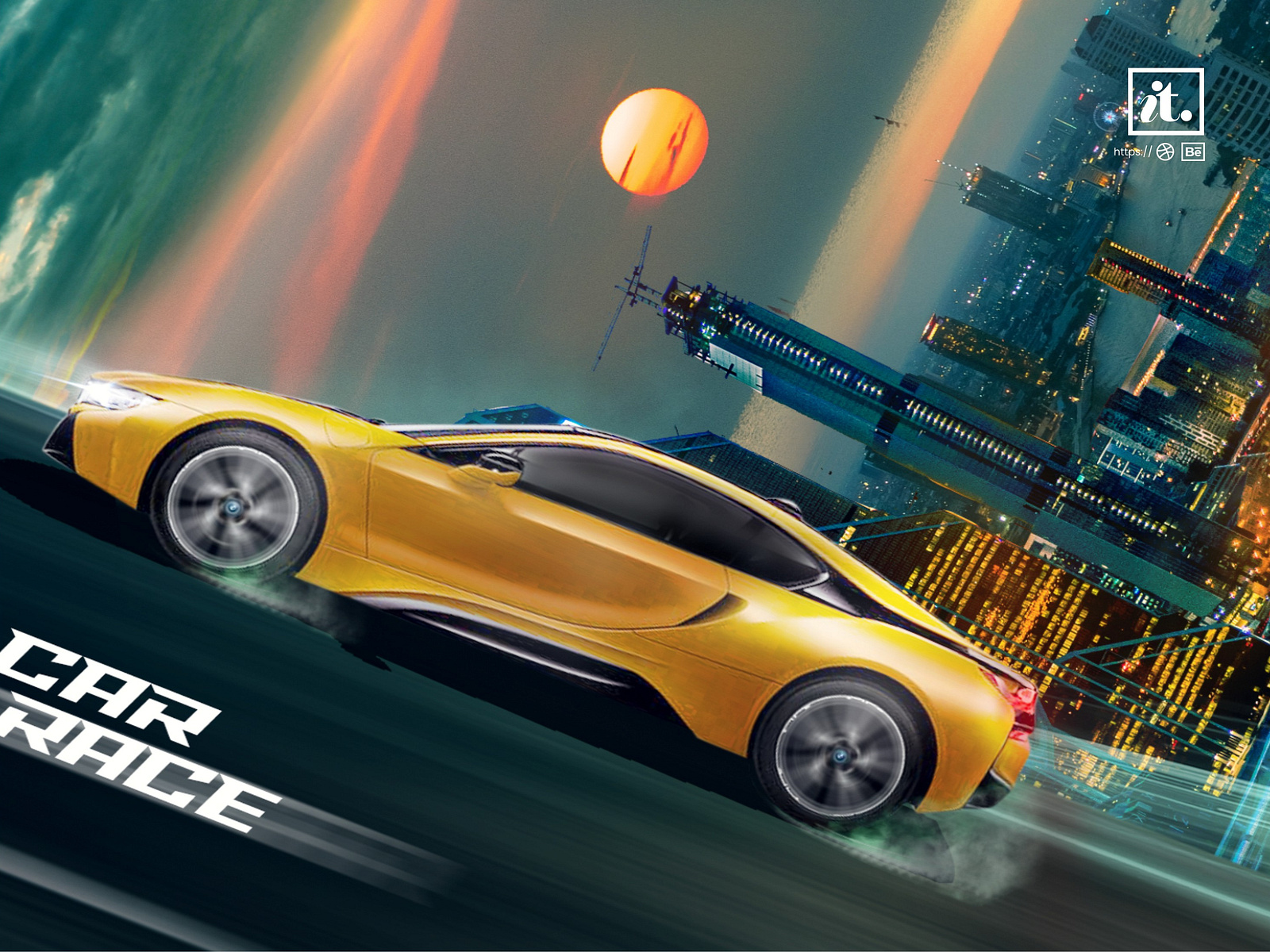 Car Race - (Ps Manipulation) by ATLA design+tech on Dribbble