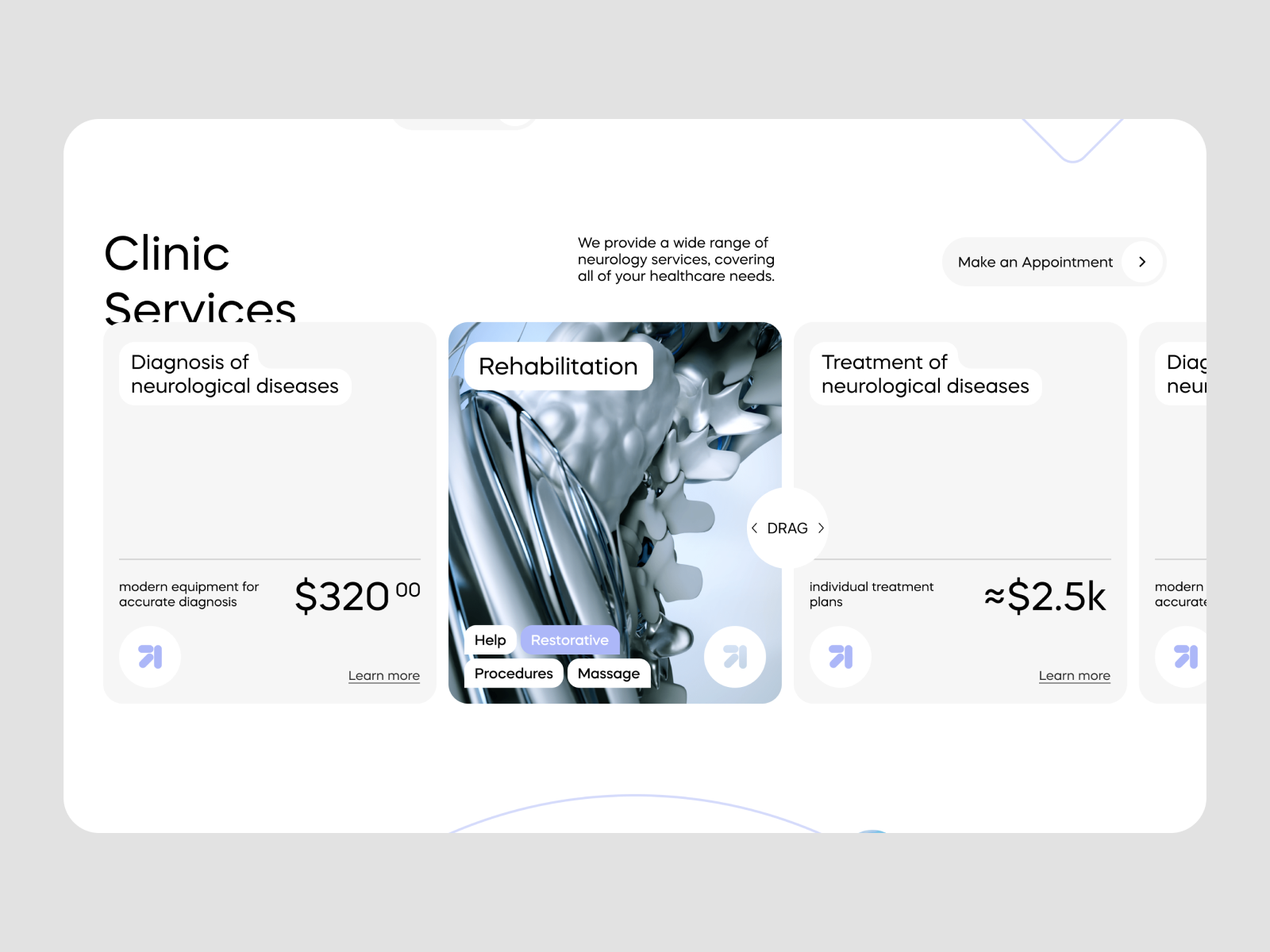NeuroCare - NeuroClinic Landing Page by Levi Wilson for QClay on Dribbble