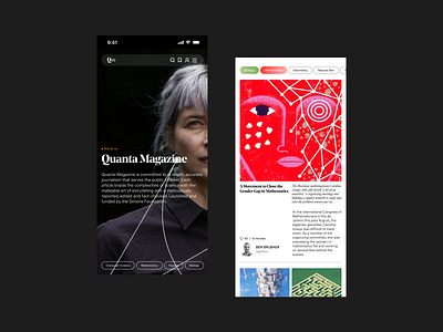 Quanta Magazine — main page by Vadym Yarmak on Dribbble