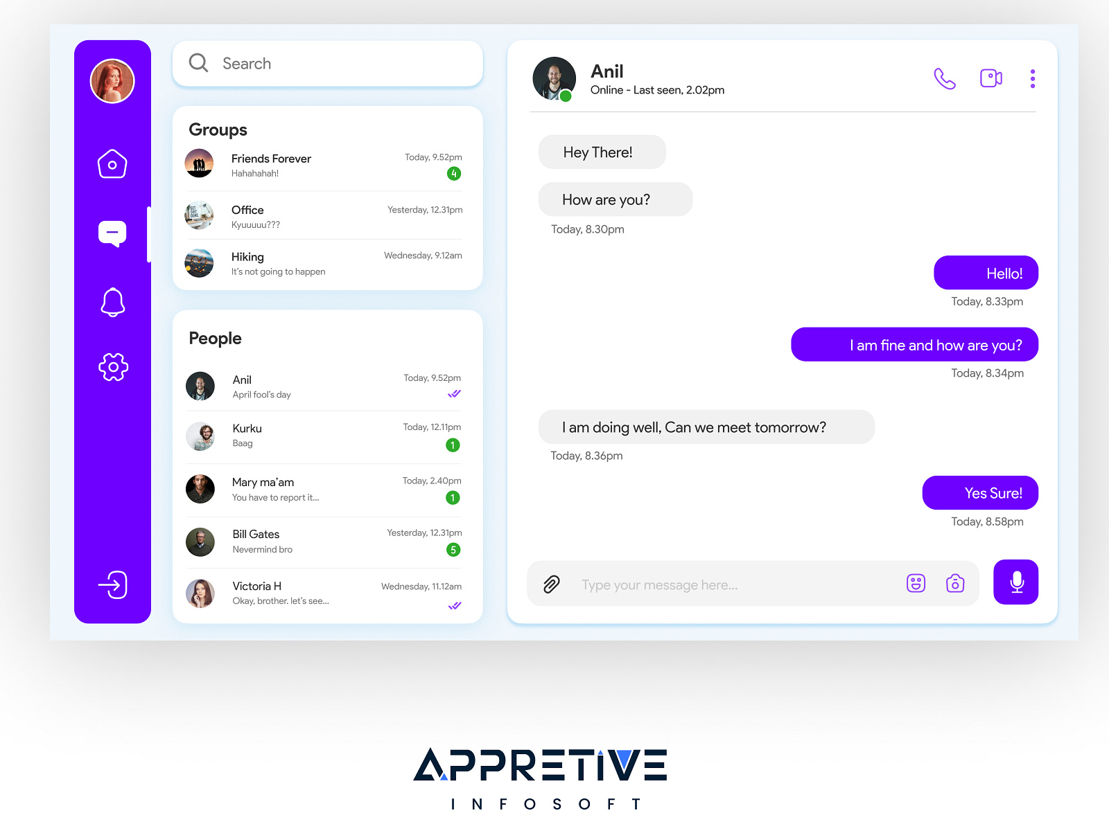 Messaging Dashboard UI by Appretive Infotech on Dribbble