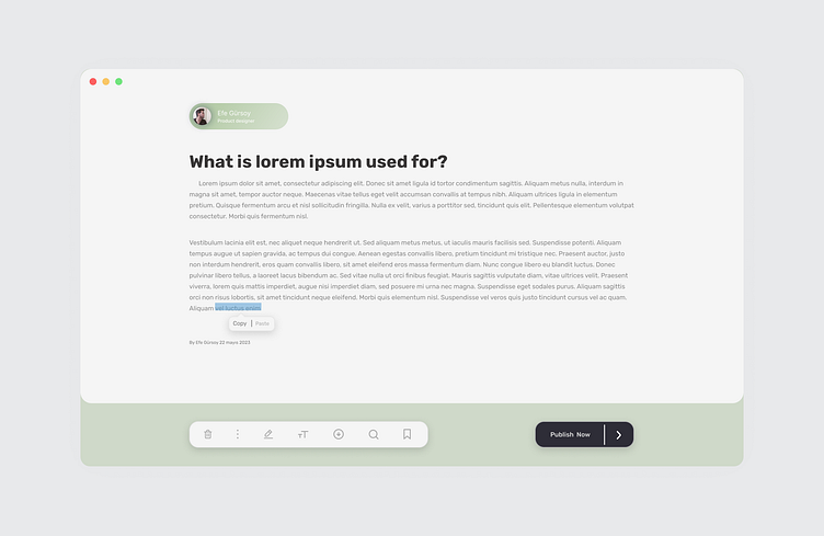 Lorem Ipsum Page By Efe Gürsoy On Dribbble 