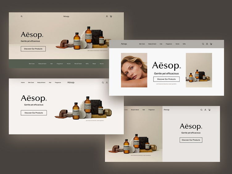 Aesop landing page design concept by Elizaveta Glotova on Dribbble