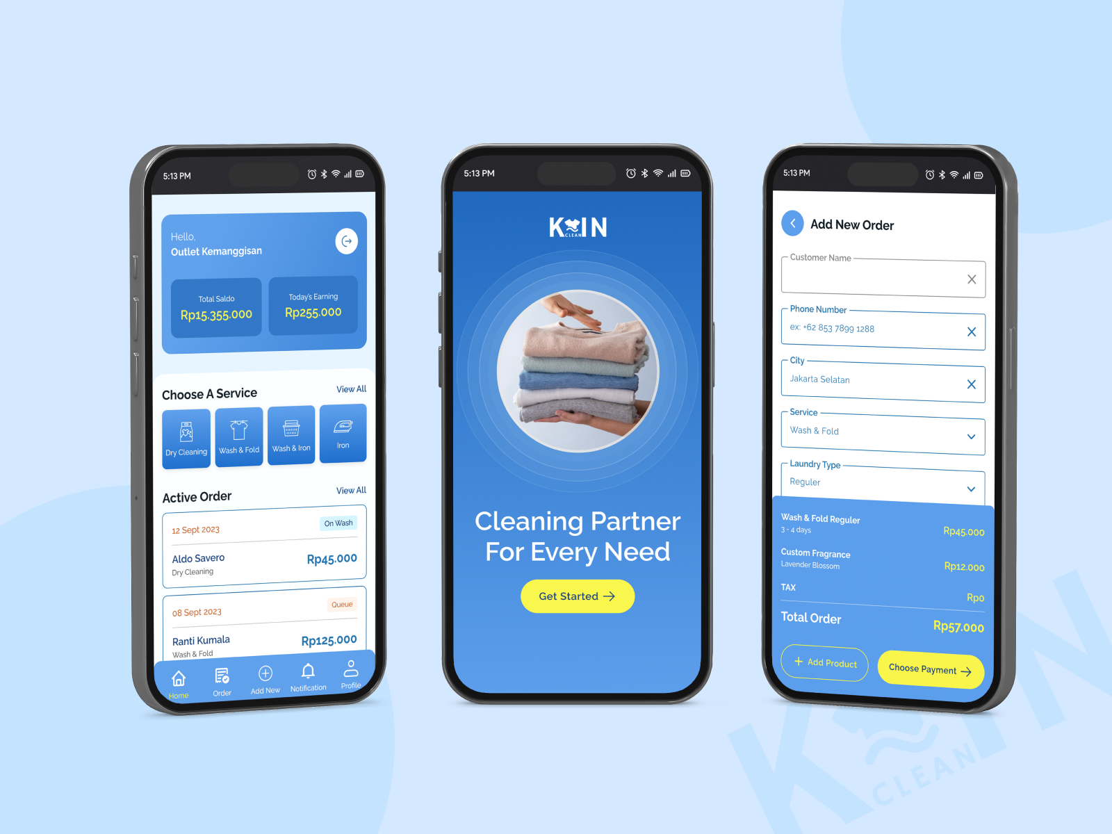 Kain Clean - Laundry Service Mobile App by Andre Erlando on Dribbble