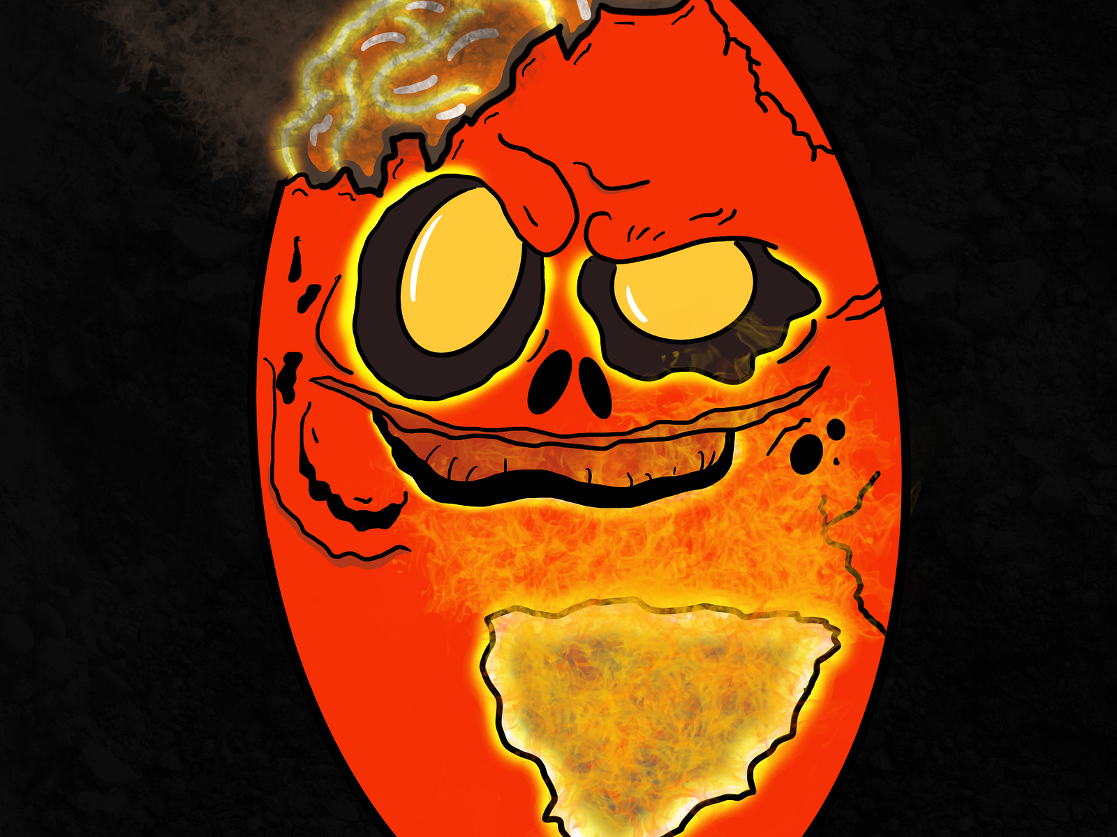 Fire Zombie Egg by Jasmine Colón on Dribbble