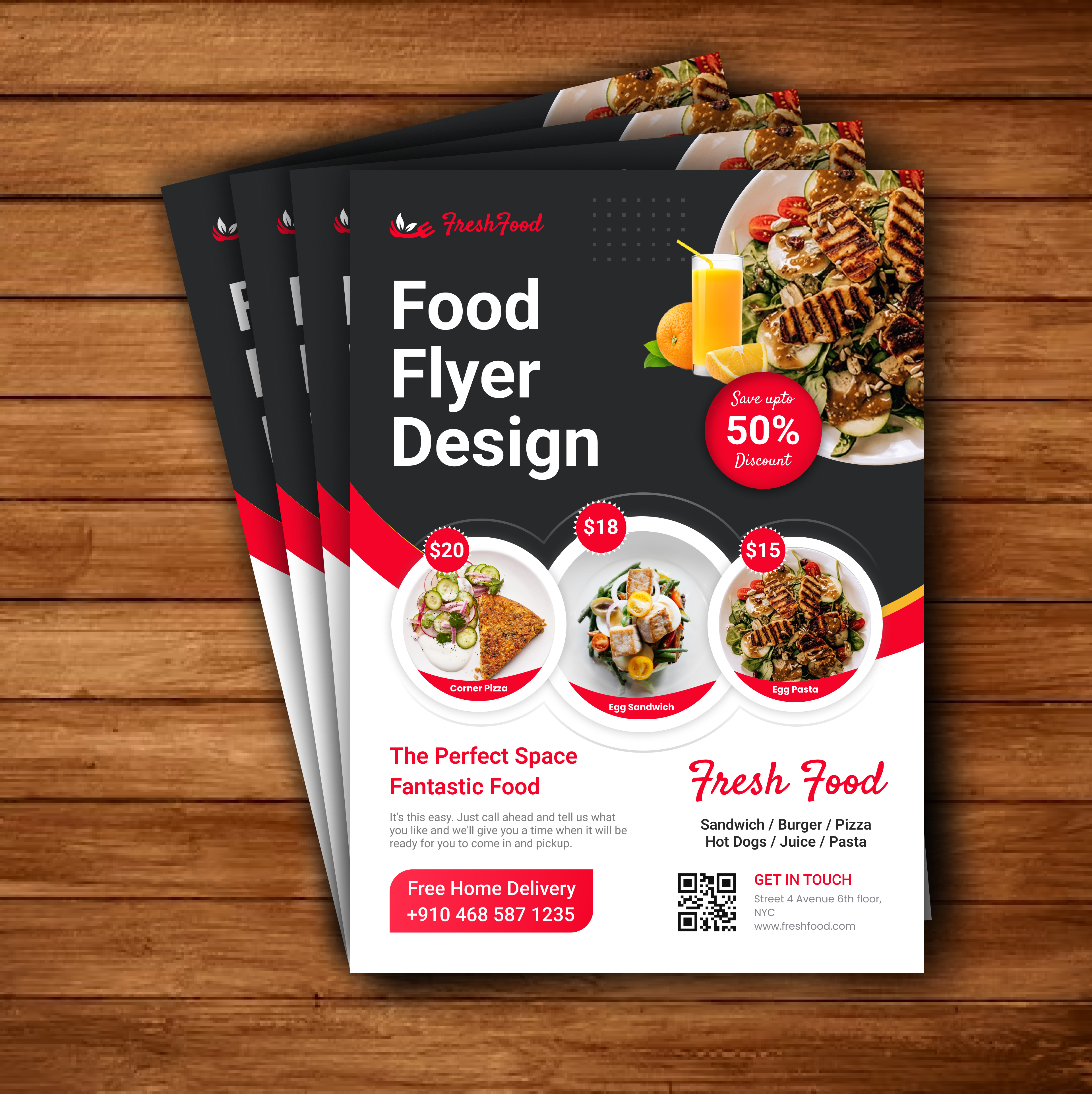 Food Flyer Design Background